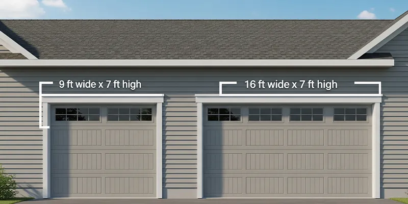 Garage Door Sizes and Dimensions - U.S. Complete Guide